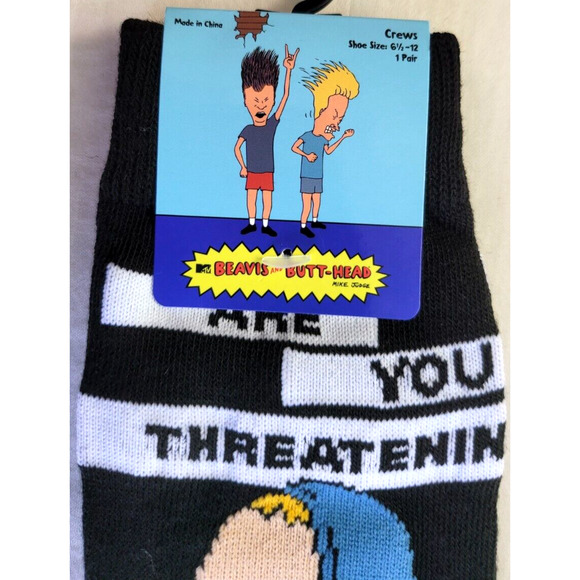 MTV | Underwear & Socks | Mtv Beavis Butt Head Mens Crew Socks Large 13 ...